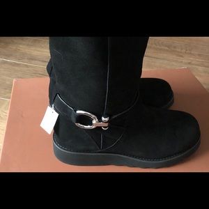 Coach | Shoes | Coachnwt Womens Black Suede Winter Boots | Poshmark